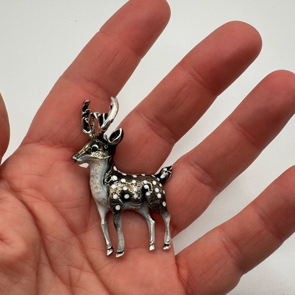 Jewelry | 32 Shiny Reindeer Pin Brooch | Poshmark